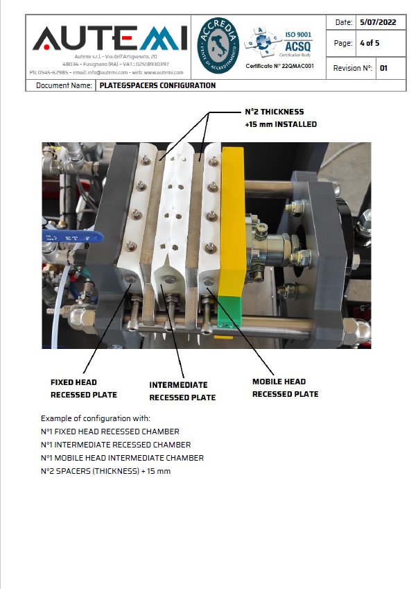 Plate Configuration | Lab Filter-Press