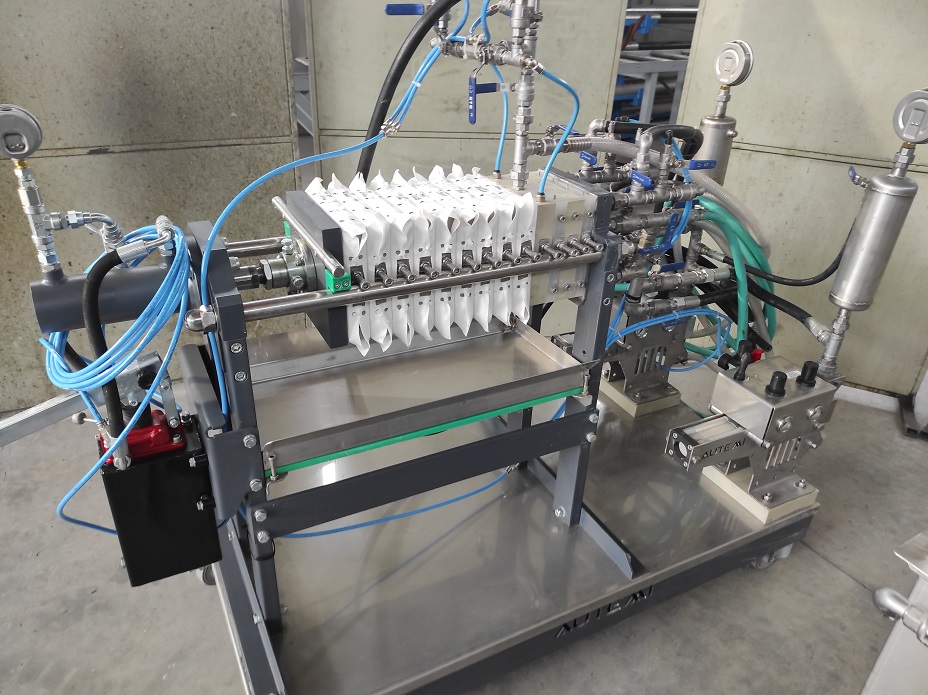 Pneumatic mini Filter Press - Lab Filter-Press